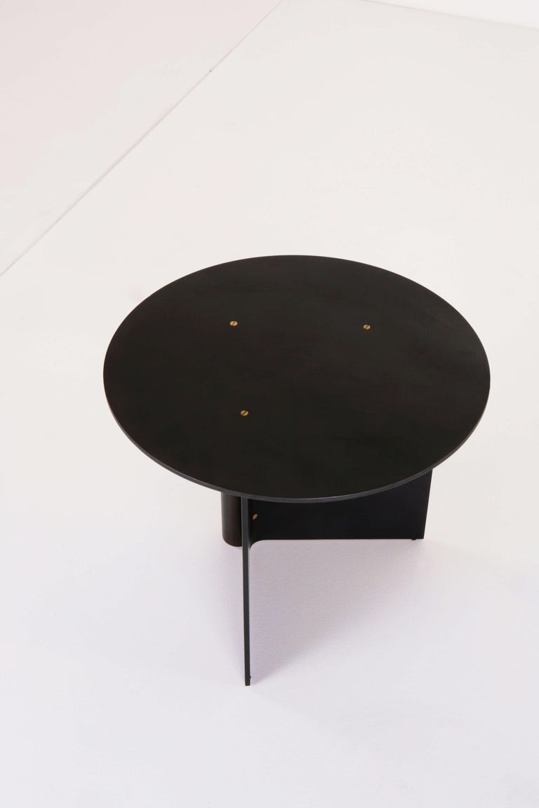 Os Table Small Brass, Copper, Blackened or Matte Brushed Aluminum For ...