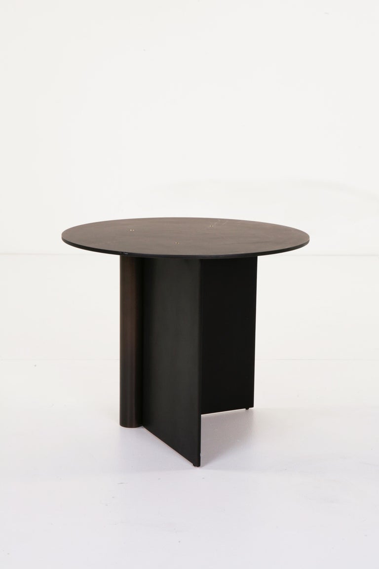 Os Table Large I in Matte Aluminium, Blackened, and Satin Brass For ...