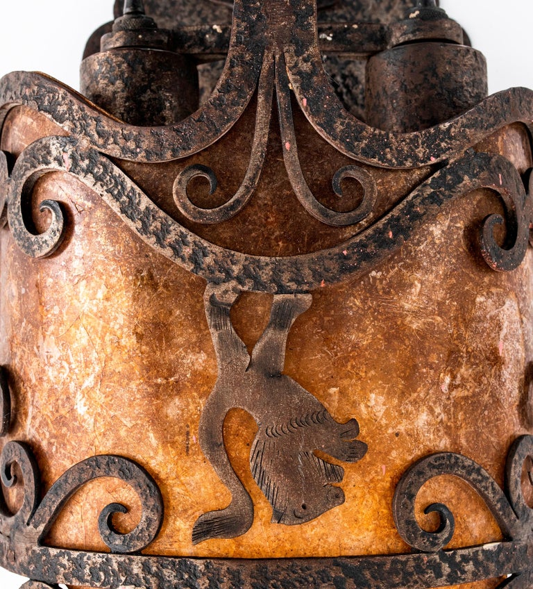Oscar Bach Attributed Arts and Crafts Sconces, Pair For Sale at 1stDibs