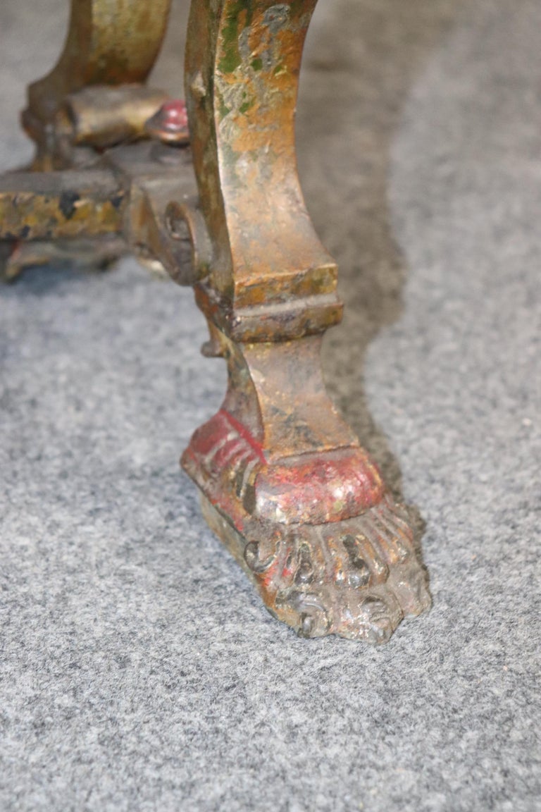 Oscar Bach Style Hand-Wrought Iron Upholstered Window Bench circa 1930 ...