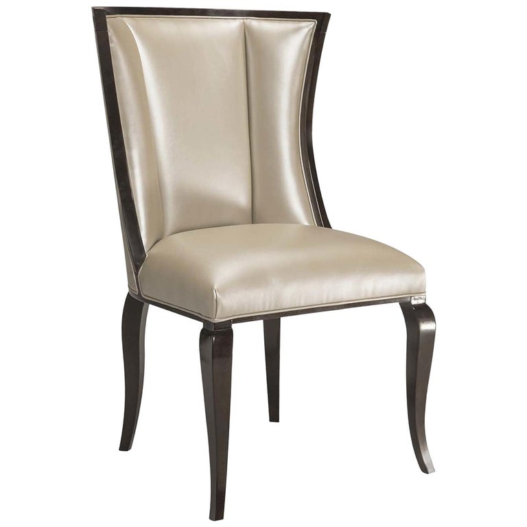 Oscar Chair with Curved Wooden Legs For Sale at 1stDibs