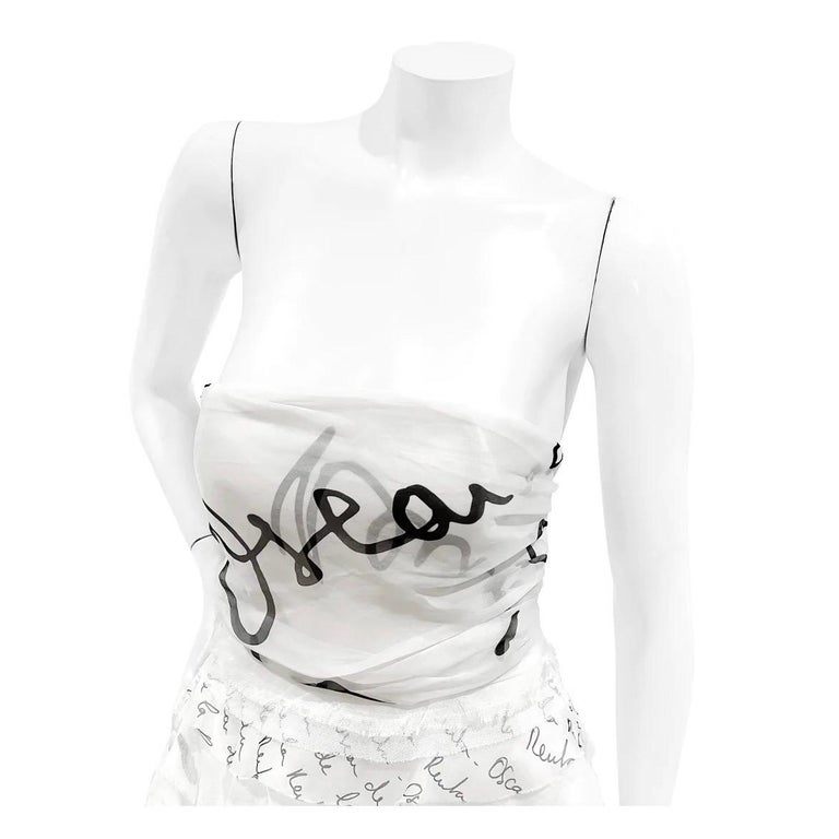 Oscar de la Renta Logo Tiered Dress SS2018 For Sale at 1stDibs