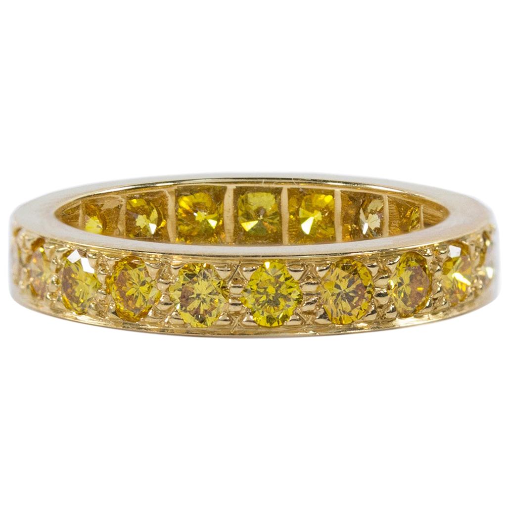 CHOPARD Diamond Yellow Gold Ring Wedding Band at 1stDibs