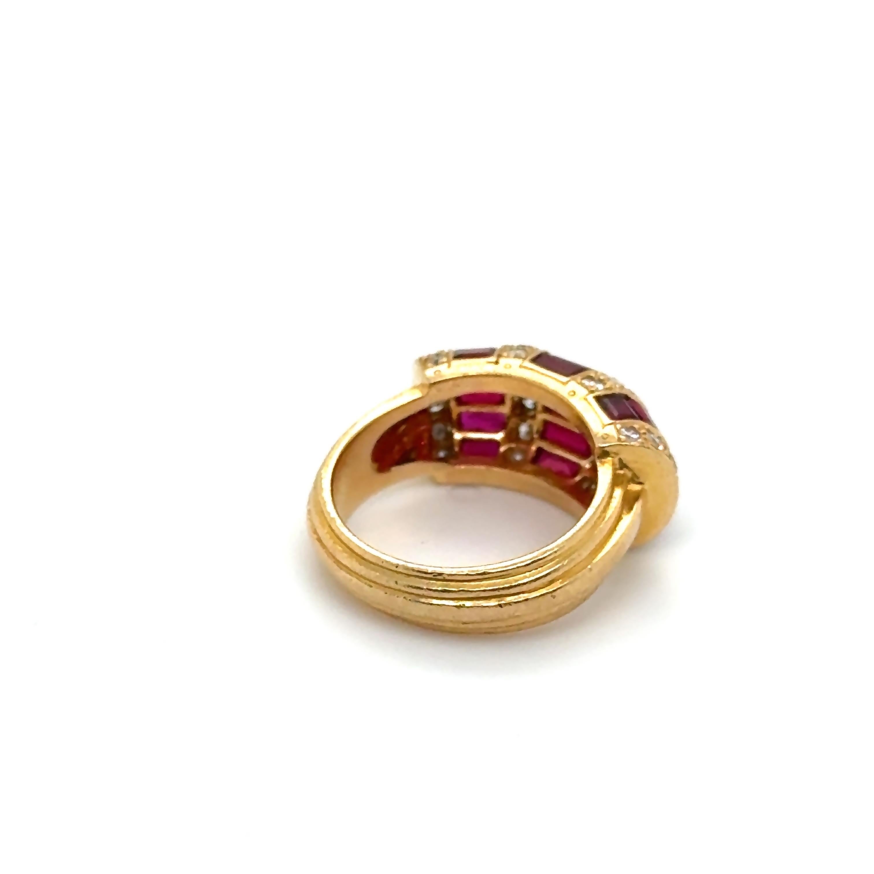 Oscar Heyman and Brothers Ruby and Diamond Statement Ring 3.25 Carat ...