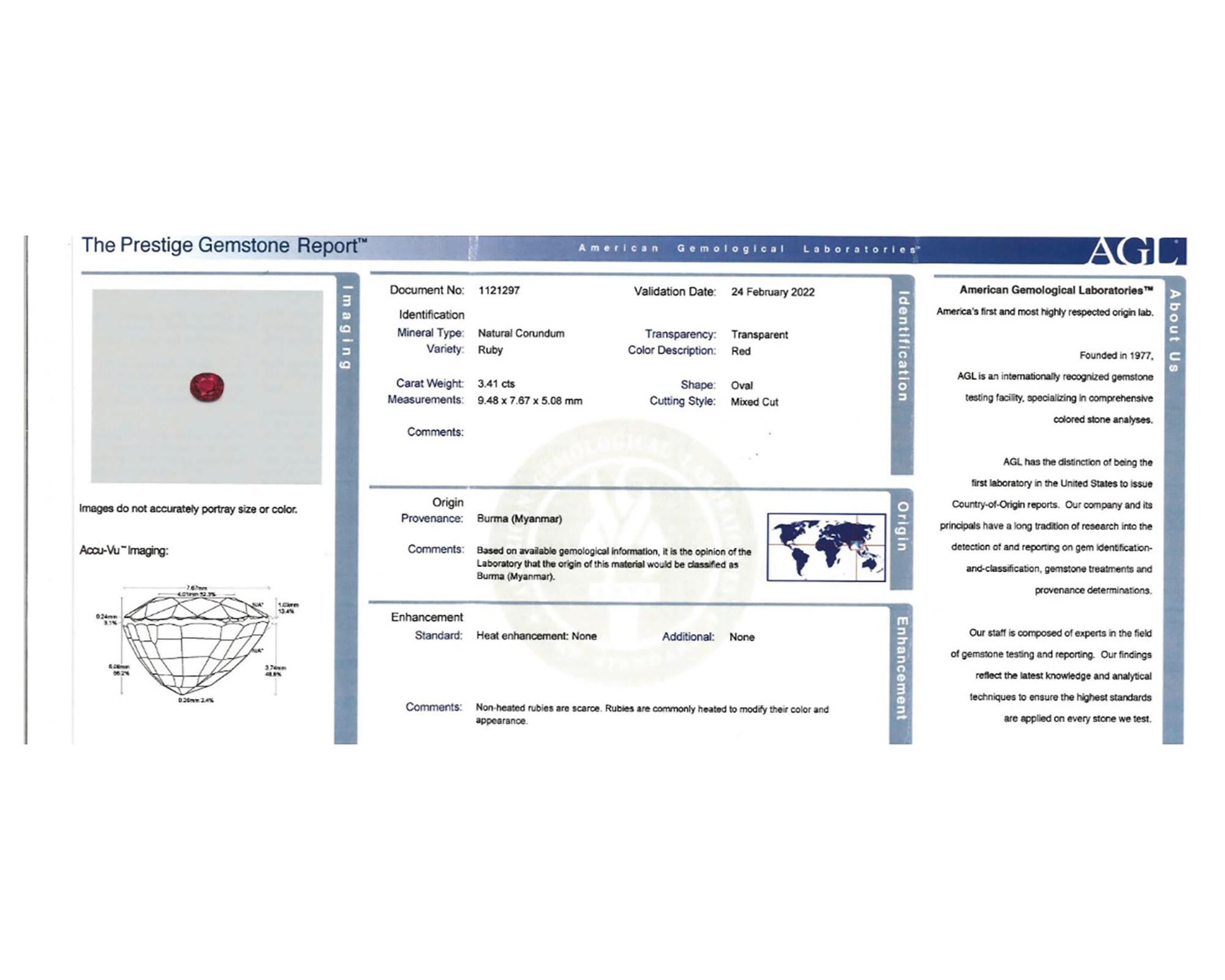 Oscar Heyman Vintage Burmese Ruby Diamond Halo Stud Earrings For Sale at 1stDibs