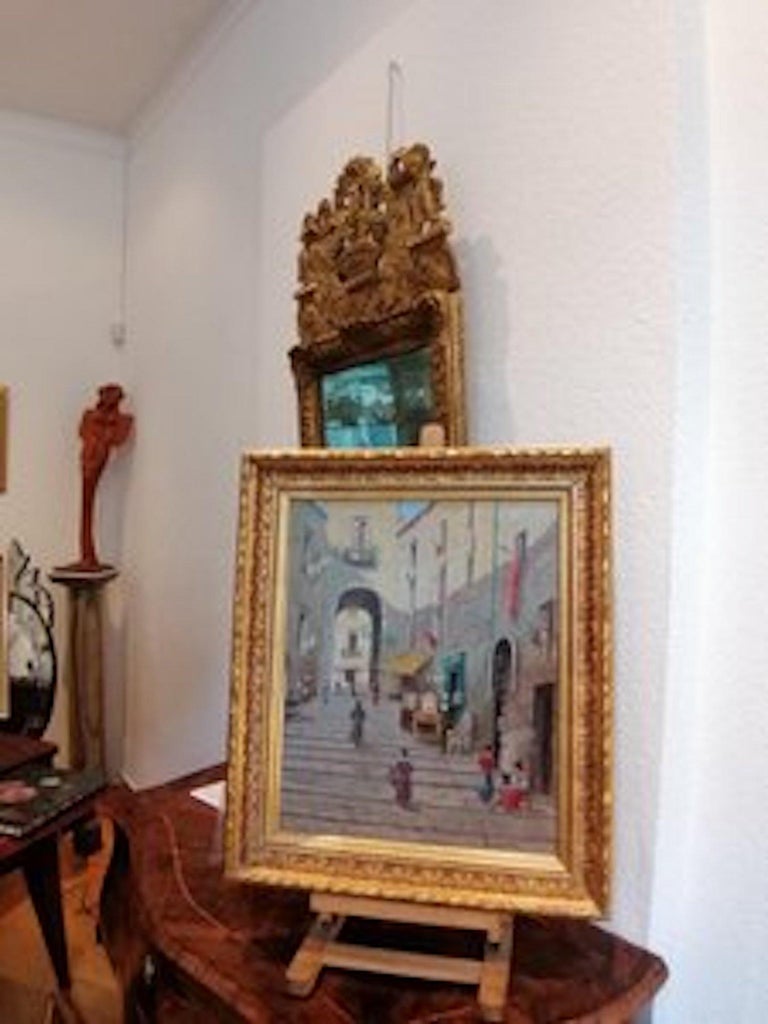 Oscar Ricciardi - Passing through a bustling city For Sale at 1stDibs