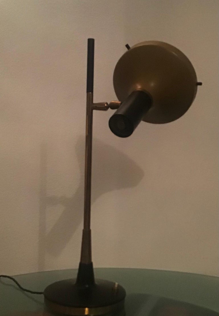 Oscar Torlasco “Lumi” Model 553 Brass Metal Glass, 1950, Italy For Sale ...