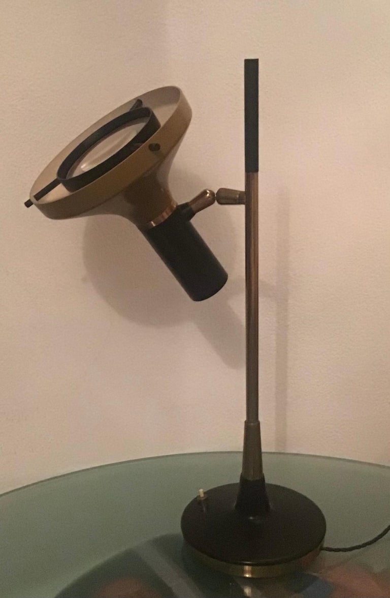 Oscar Torlasco “Lumi” Model 553 Brass Metal Glass, 1950, Italy For Sale ...