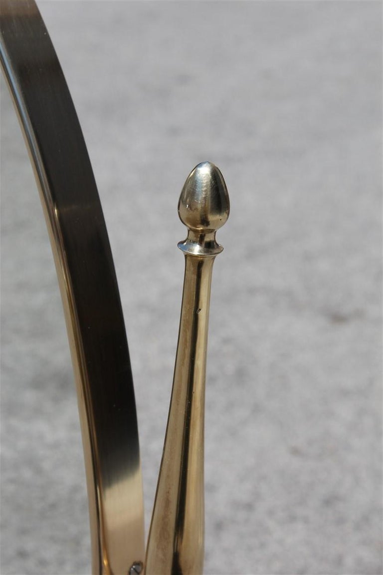 Oscillating Jewelry Mirror Solid Brass Glasses Mid-Century Italian ...