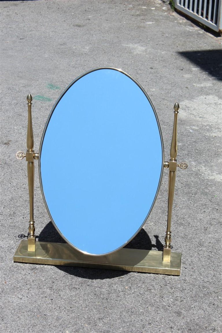 Oscillating Jewelry Mirror Solid Brass Glasses Mid-Century Italian ...