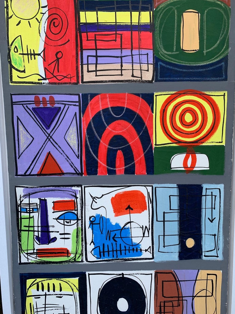 Osdany - Cuban 1998 Abstract/ figurative scene For Sale at 1stDibs