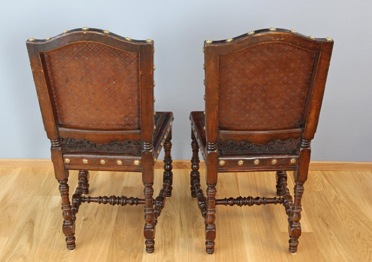 Österreich/Wien 4 Stühle Mit Leder Gustav Gassmann Um 1880 For Sale at ...