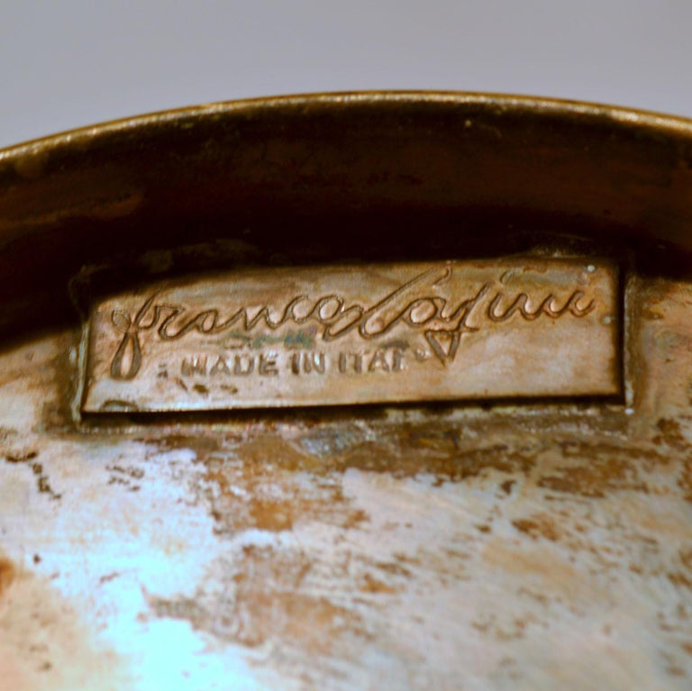 Ostrich Bird Bronze and Murano Glass Egg Sculpture by Franco Lagini ...