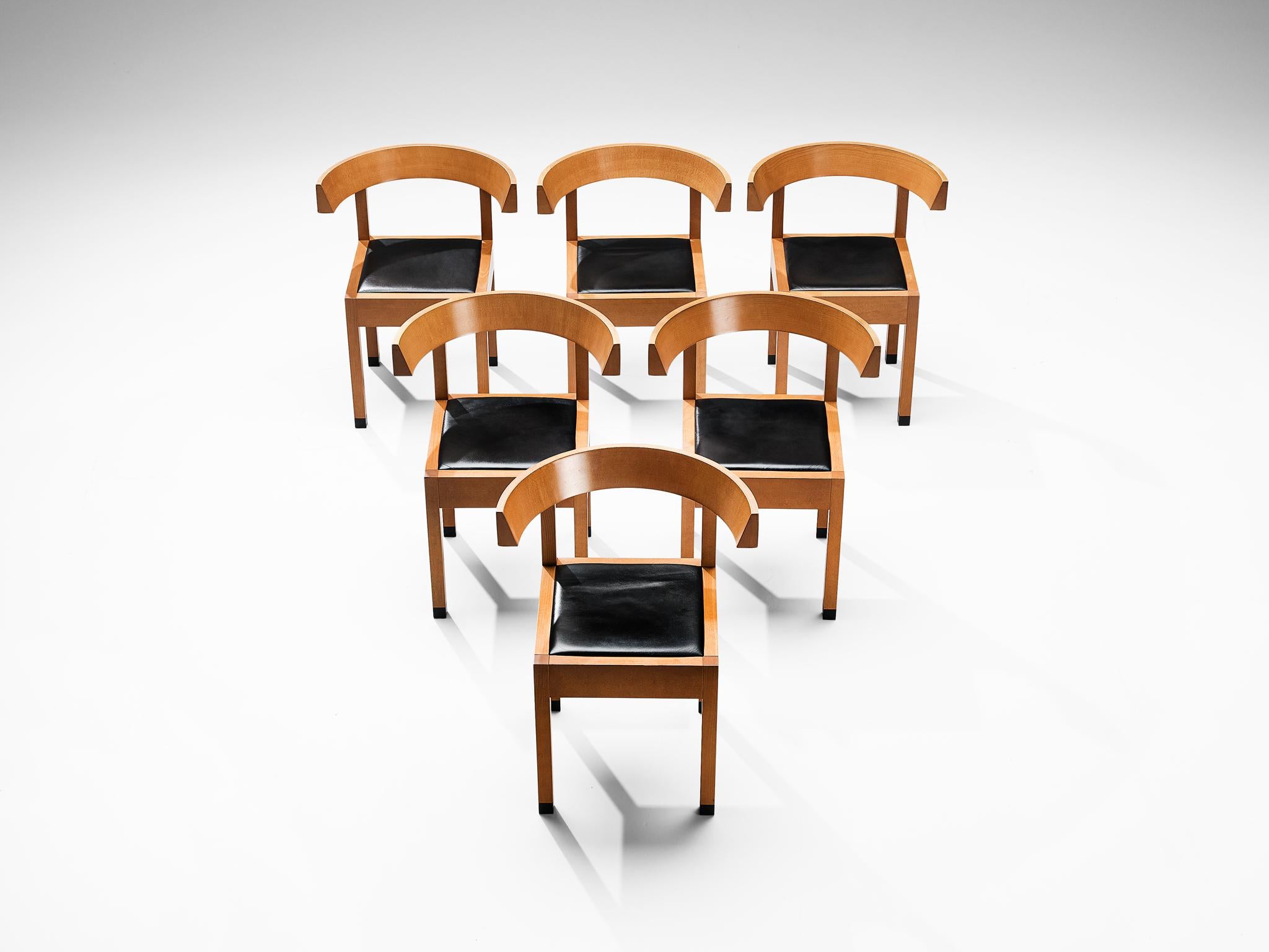 Oswald Mathias Ungers for Draenert Set of Six 'Leonardo' Dining Chairs ...