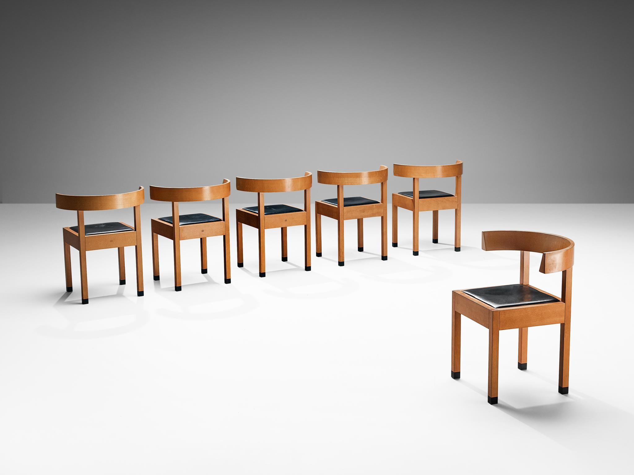 Oswald Mathias Ungers for Draenert Set of Six 'Leonardo' Dining Chairs ...