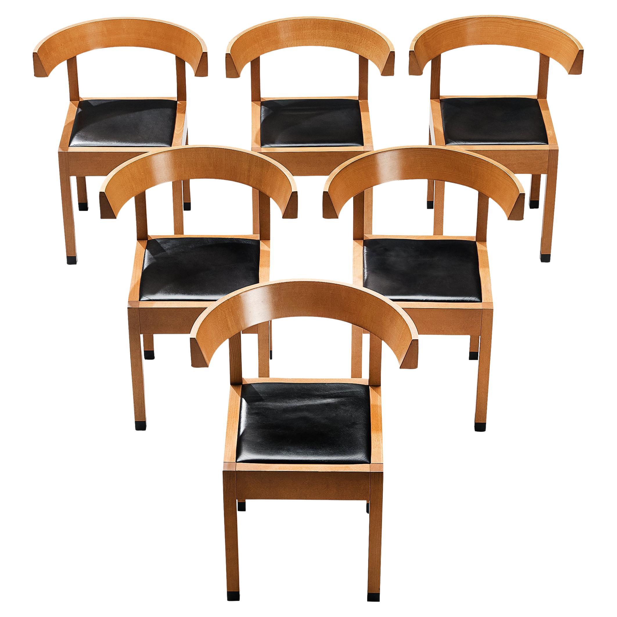 Oswald Mathias Ungers for Draenert Set of Six 'Leonardo' Dining Chairs ...