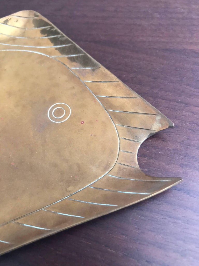 Oswaldo Guayasamin Brass Fish Vide Poche Tray For Sale at 1stDibs ...