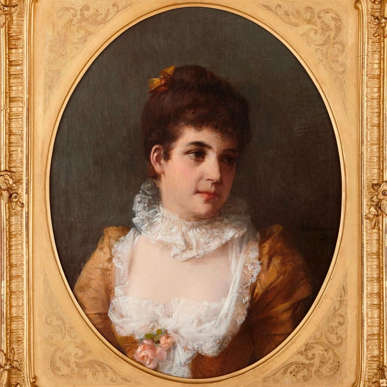 Otto Erdmann - German oil on canvas portrait of a lady by Erdmann at ...