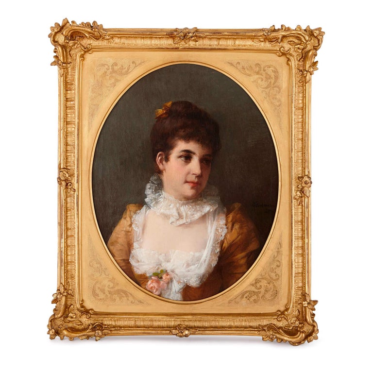 Otto Erdmann - German oil on canvas portrait of a lady by Erdmann at ...