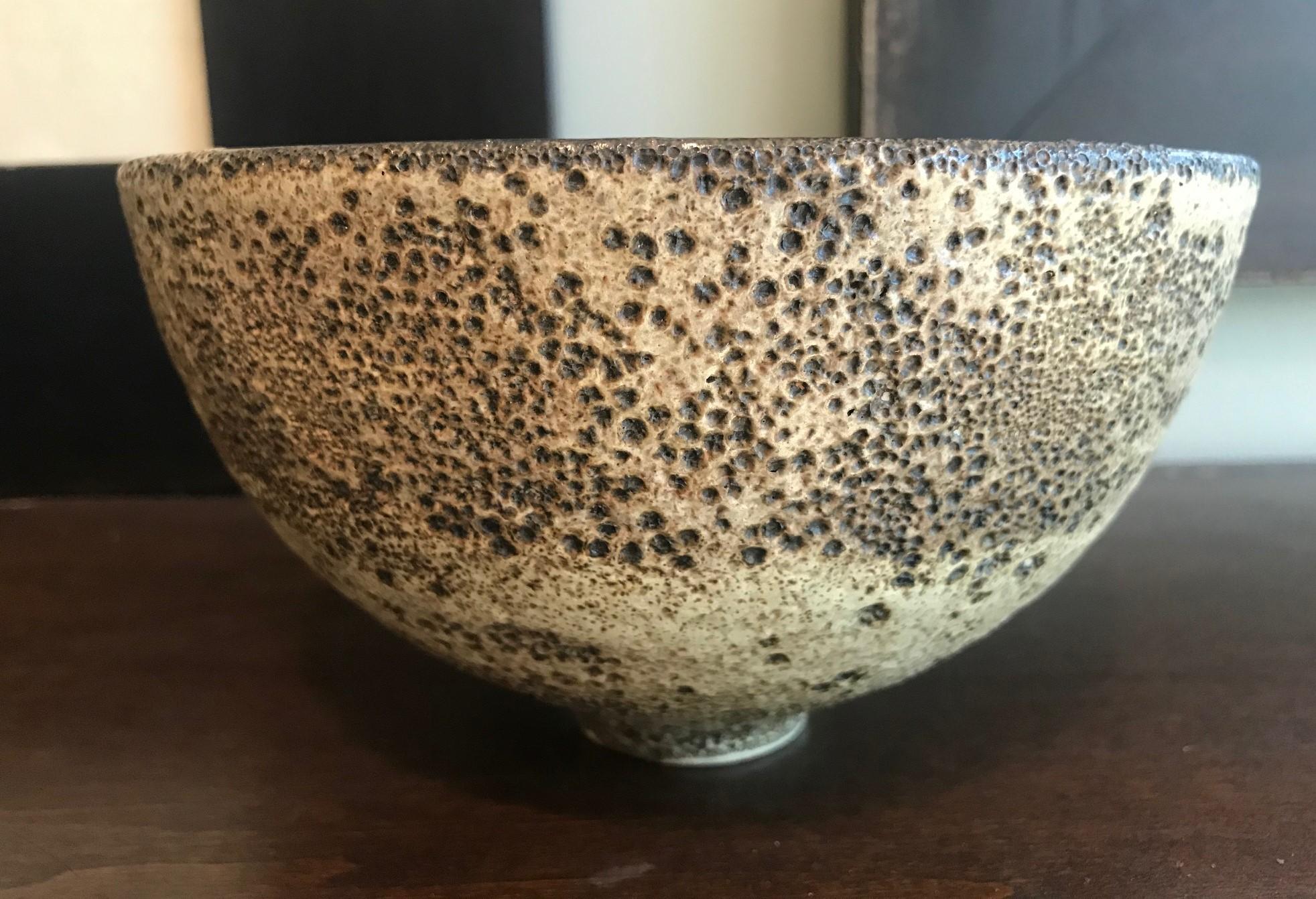 Otto and Gertrud Natzler Volcanic Crater Glazed Midcentury Large Footed ...