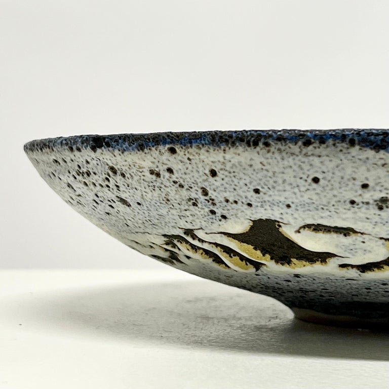Otto and Gertrude Natzler Volcanic Glazed Low Bowl, circa 1960s For ...