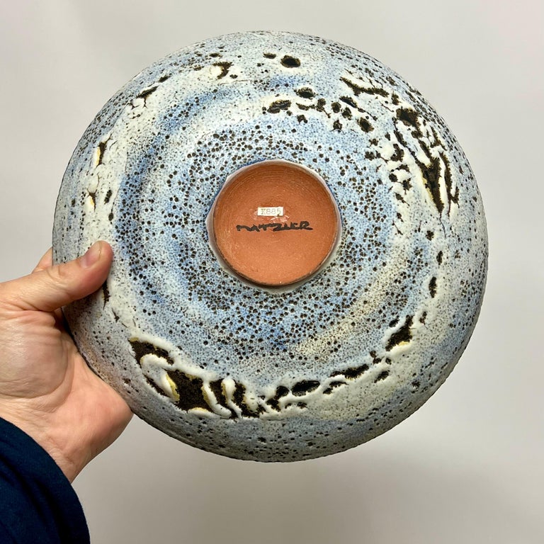 Otto and Gertrude Natzler Volcanic Glazed Low Bowl, circa 1960s For ...