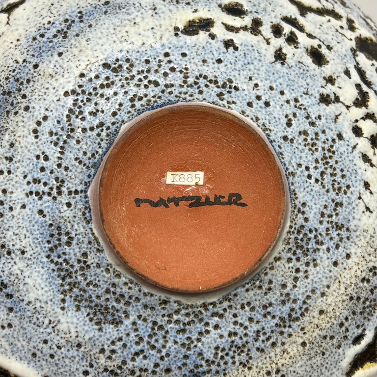 Otto and Gertrude Natzler Volcanic Glazed Low Bowl, circa 1960s For ...