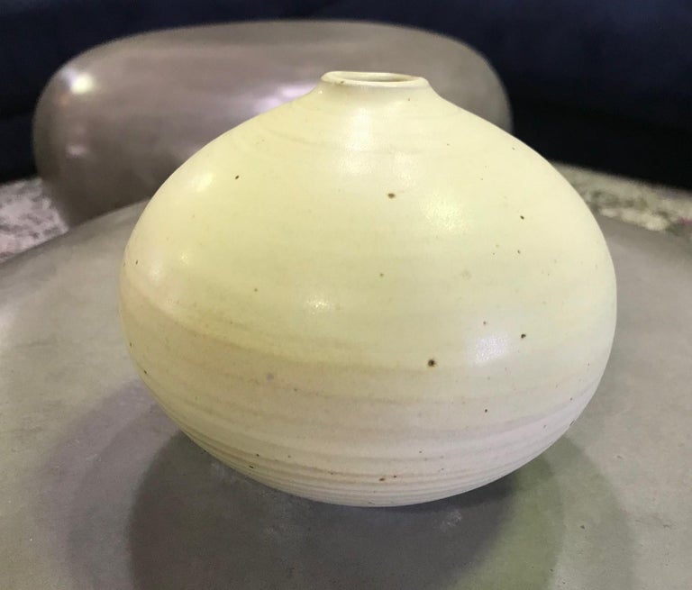 Otto Heino Signed Imperial Chinese Yellow Glaze Vase Modern Vessel at ...