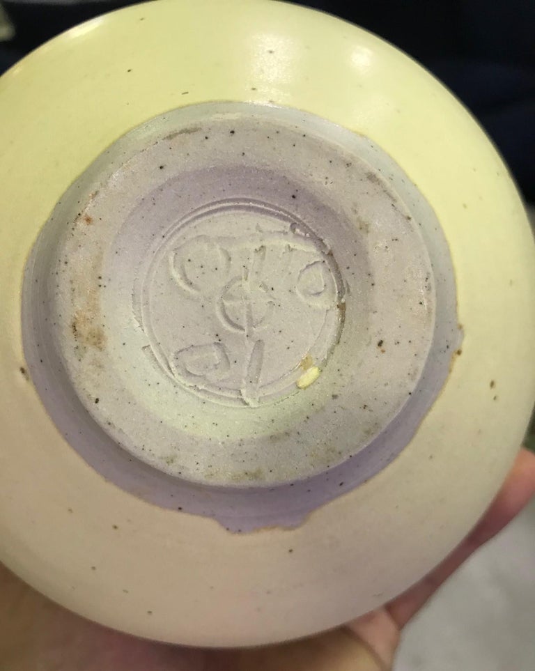 Otto Heino Signed Imperial Chinese Yellow Glaze Vase Modern Vessel at ...