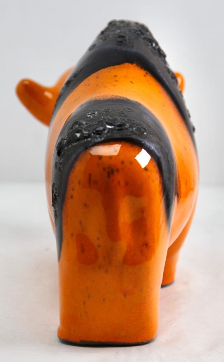Otto Keramiek Orange Buffalo Figurine by Otto Gerharz For Sale at 1stDibs