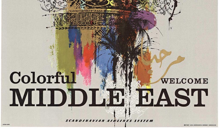 Otto Neilsen - Original 'SAS Colorful Middle East' vintage travel ...