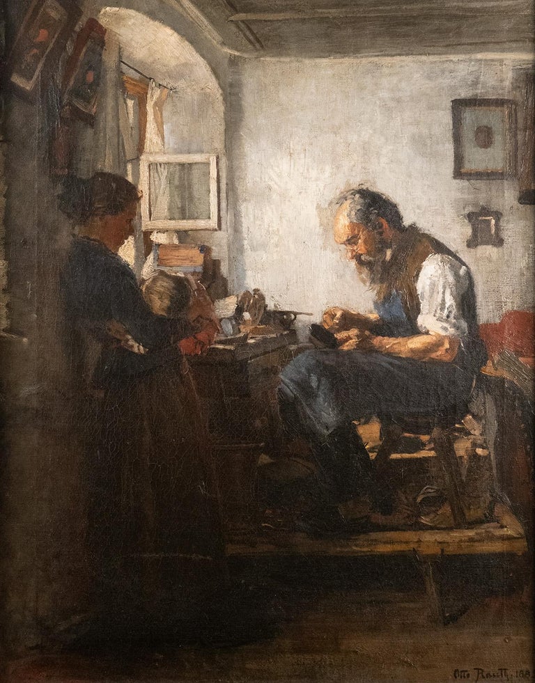 Otto Rauth - In the Tailor's Shop, 1885 by Otto Rauth For Sale at 1stDibs