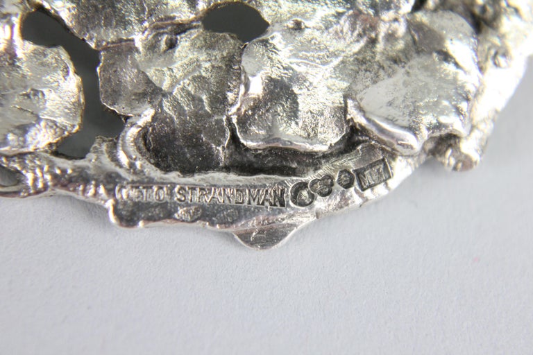 Otto Strandman Art Nouveau 1914 Bacchus Silver Brooch, Stockholm Sweden ...