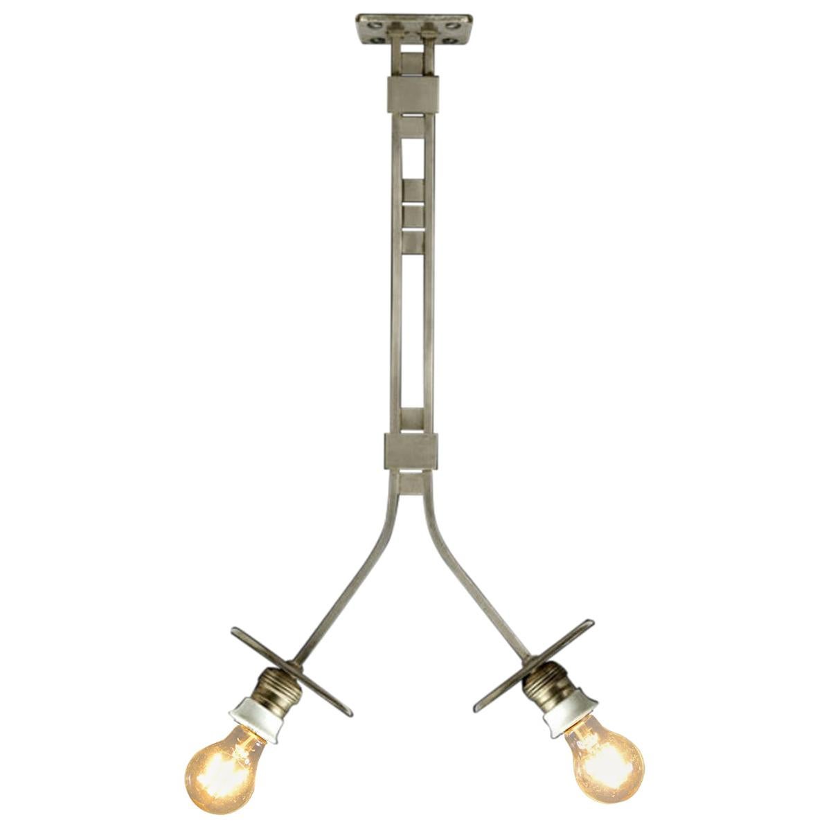 Puristic Jugendstil Otto Wagner Postal Saving Flush Mount Lamp, Re ...
