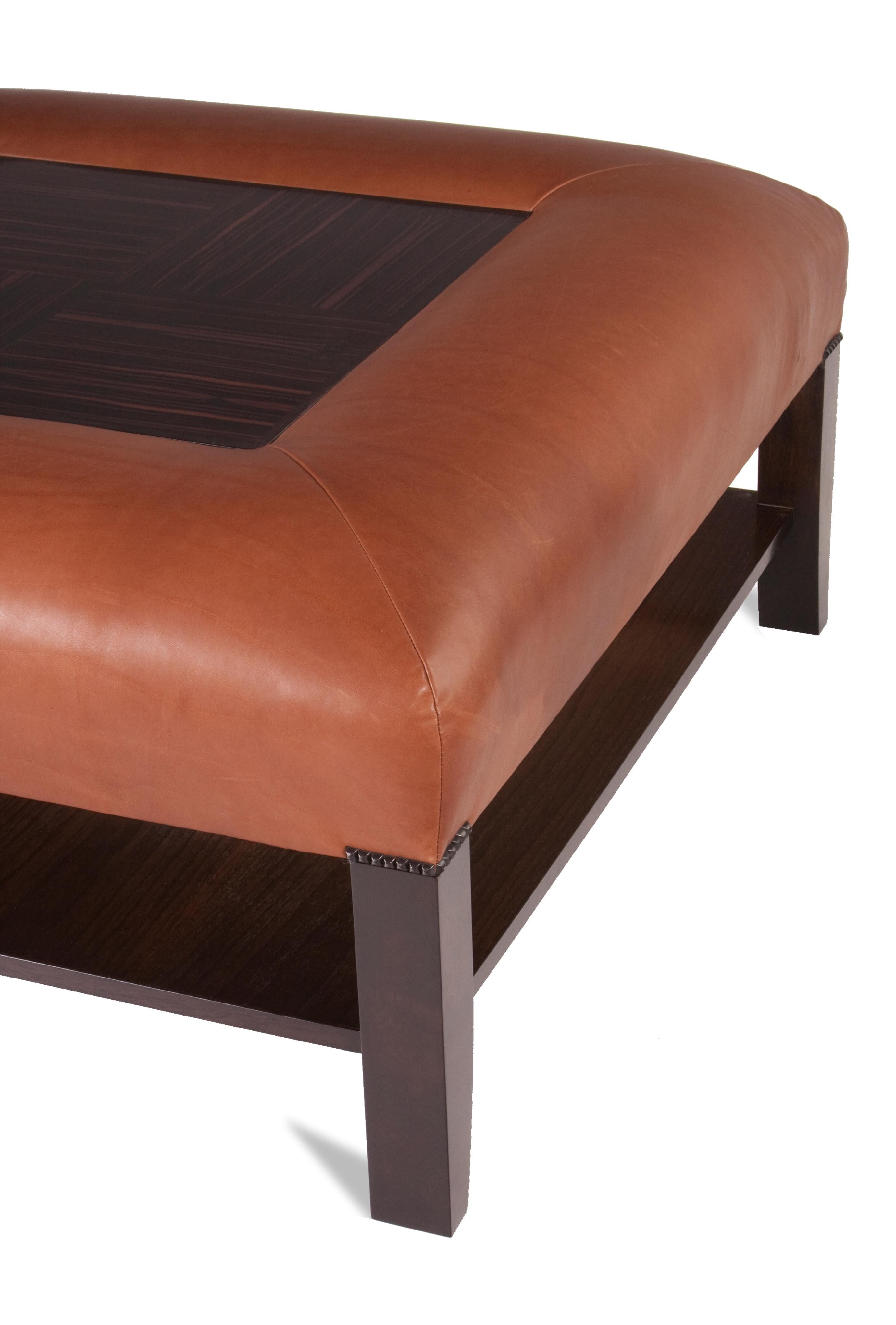 Ottoman /Cocktail Table in Leather For Sale at 1stDibs | ottoman with ...