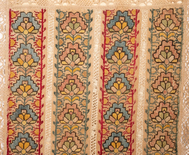 Ottoman / Greek Embroidery with Lace Work, Late 19th Century For Sale ...