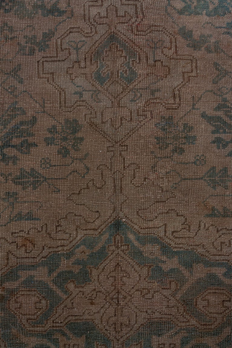 Antique Green Oushak Carpet, Circa 1910s For Sale at 1stDibs