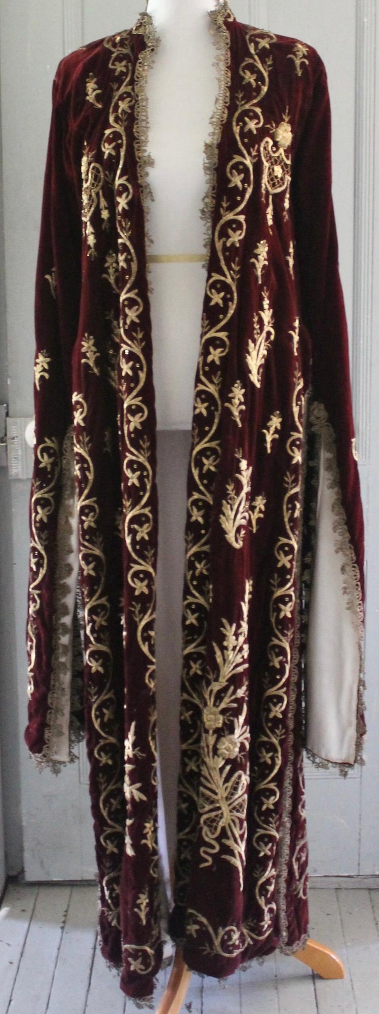 Ottoman Turkish ''Bindalli'' Wedding Dress Hand Embroidered Gold Cotton ...
