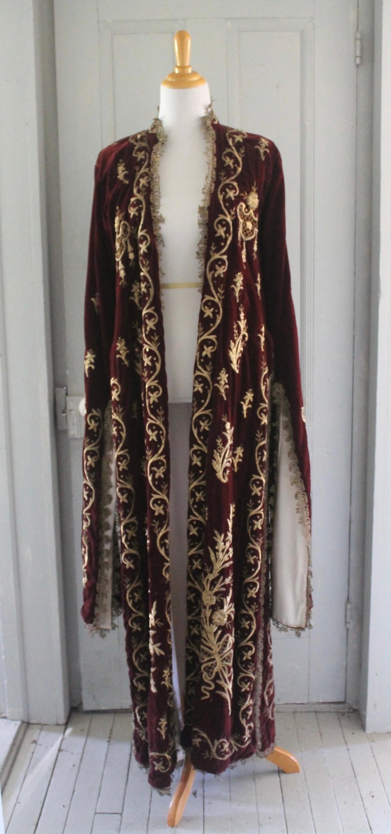Ottoman Turkish 'Bindalli' Wedding Dress Hand Embroidered Gold Thread ...