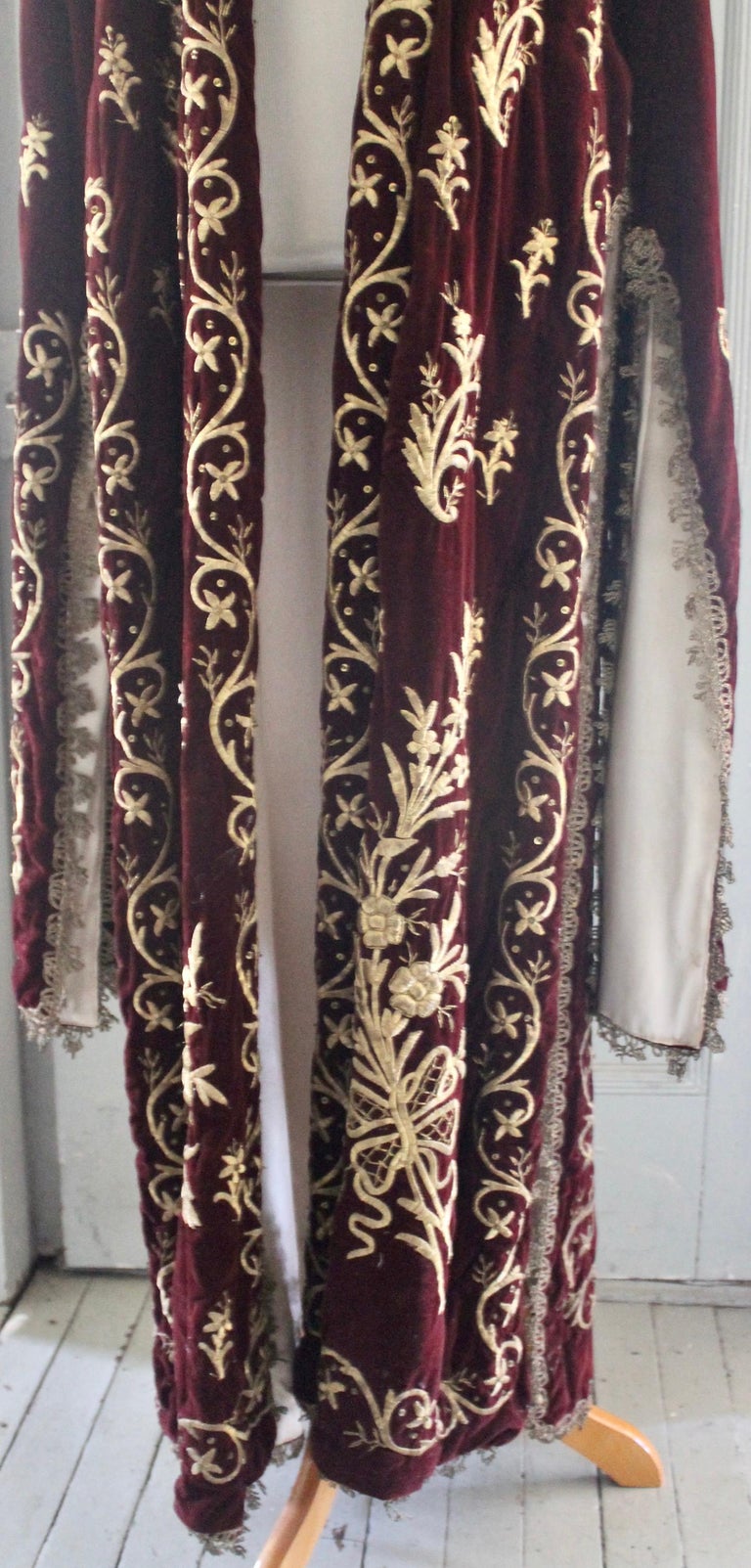 Ottoman Turkish 'Bindalli' Wedding Dress Hand Embroidered Gold Thread ...