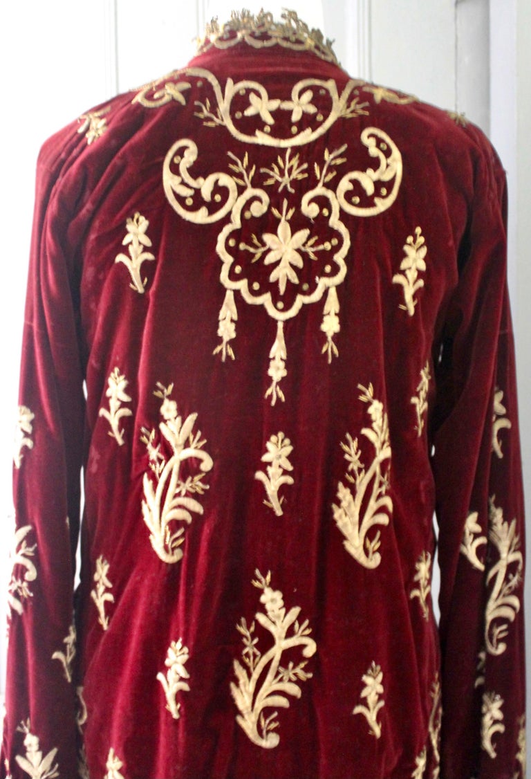 Ottoman Turkish 'Bindalli' Wedding Dress Hand Embroidered Gold Thread ...