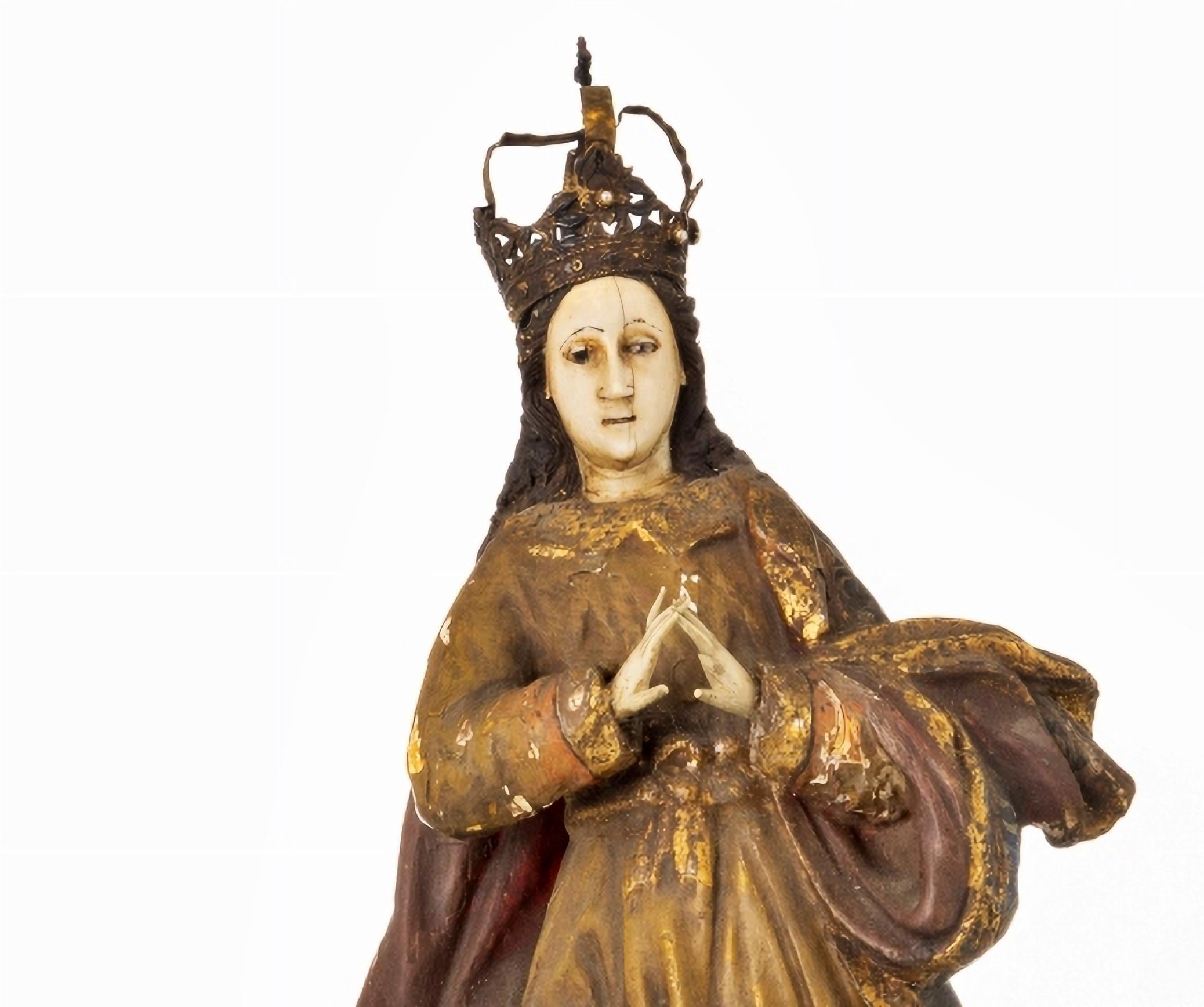 OUR LADY OF CONCEPTION Indo-Portuguese Sculpture 18th Century For Sale ...