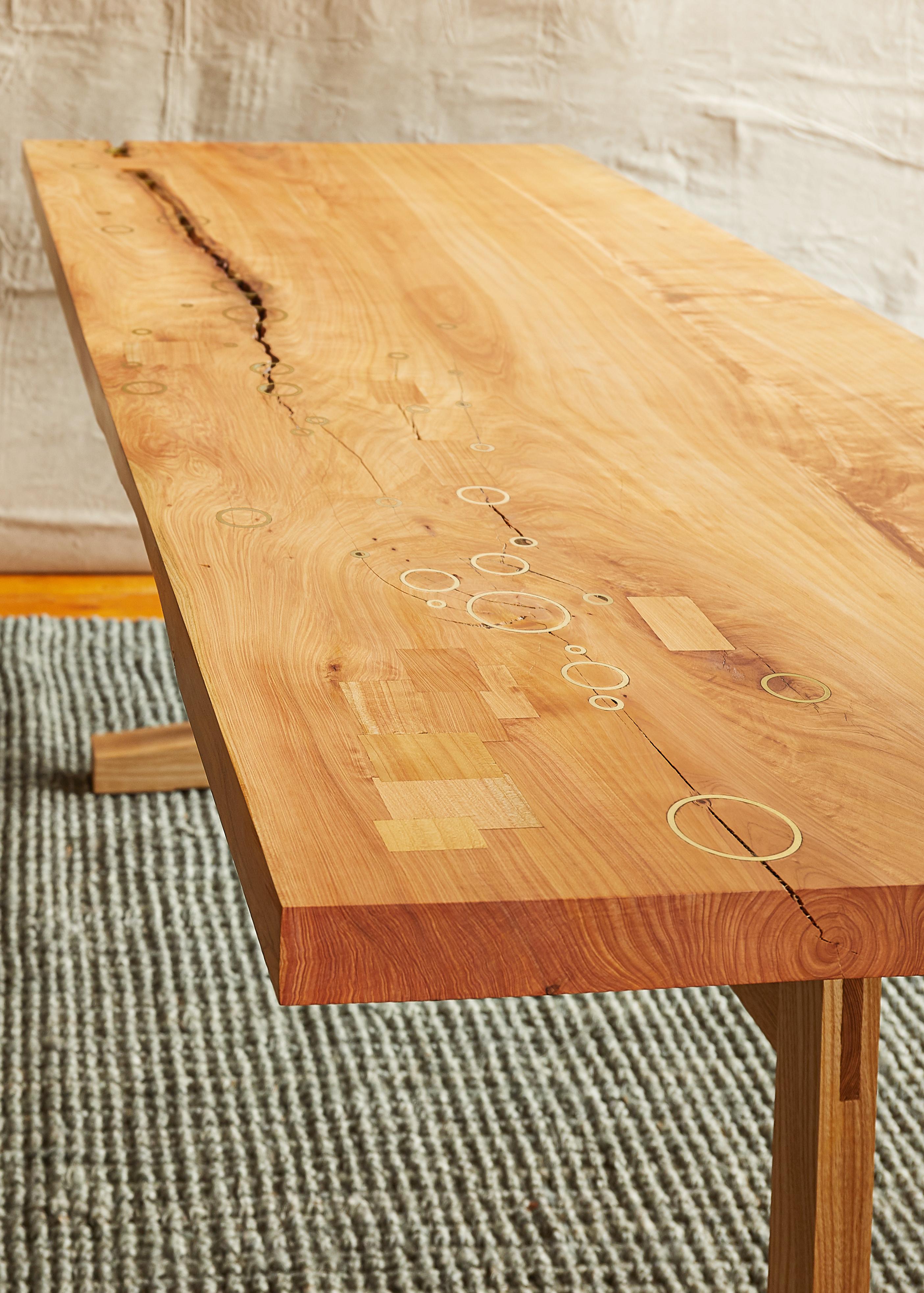 Our Trestle Table with Slab Table Top For Sale at 1stDibs