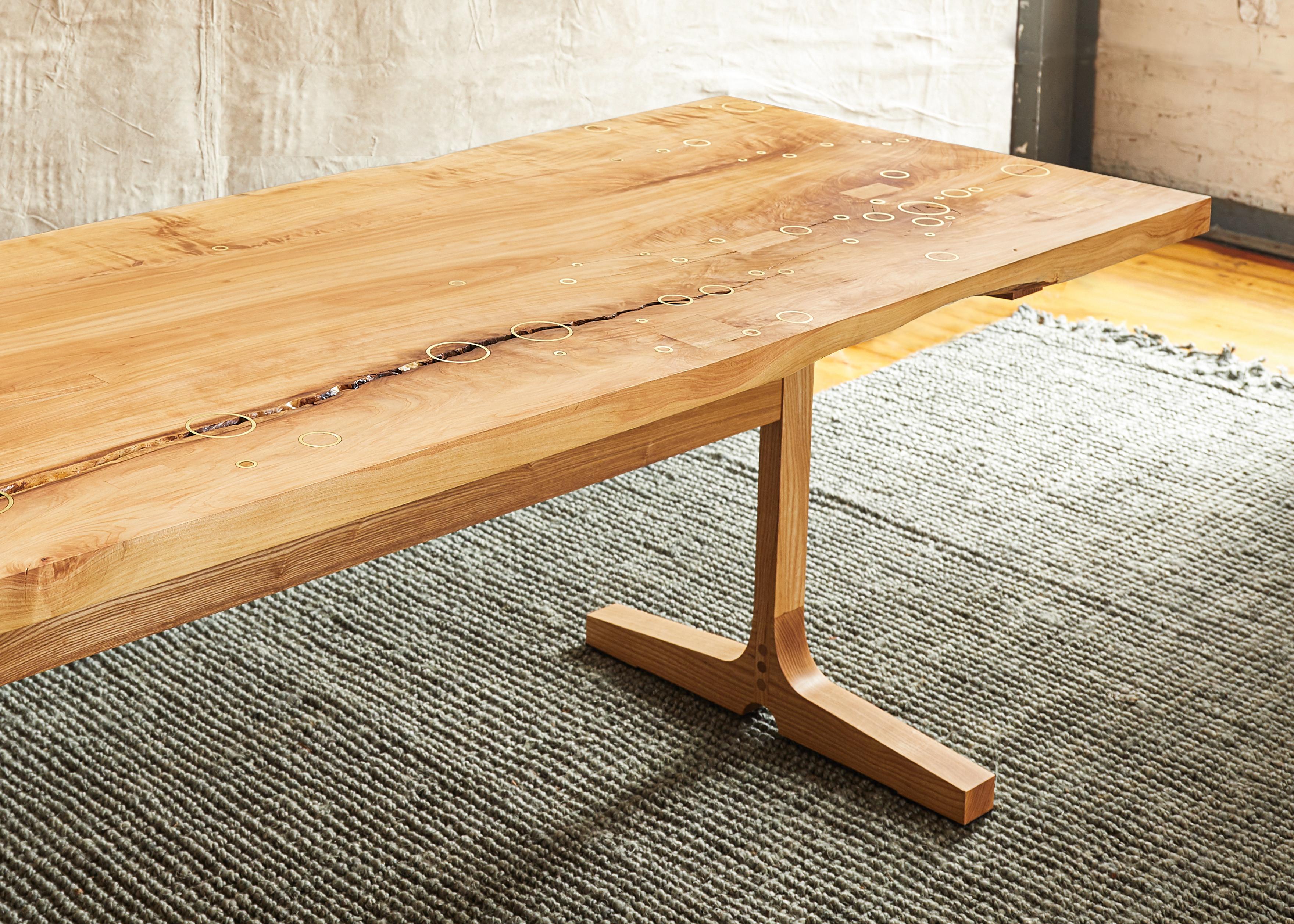 Our Trestle Table with Slab Table Top For Sale at 1stDibs