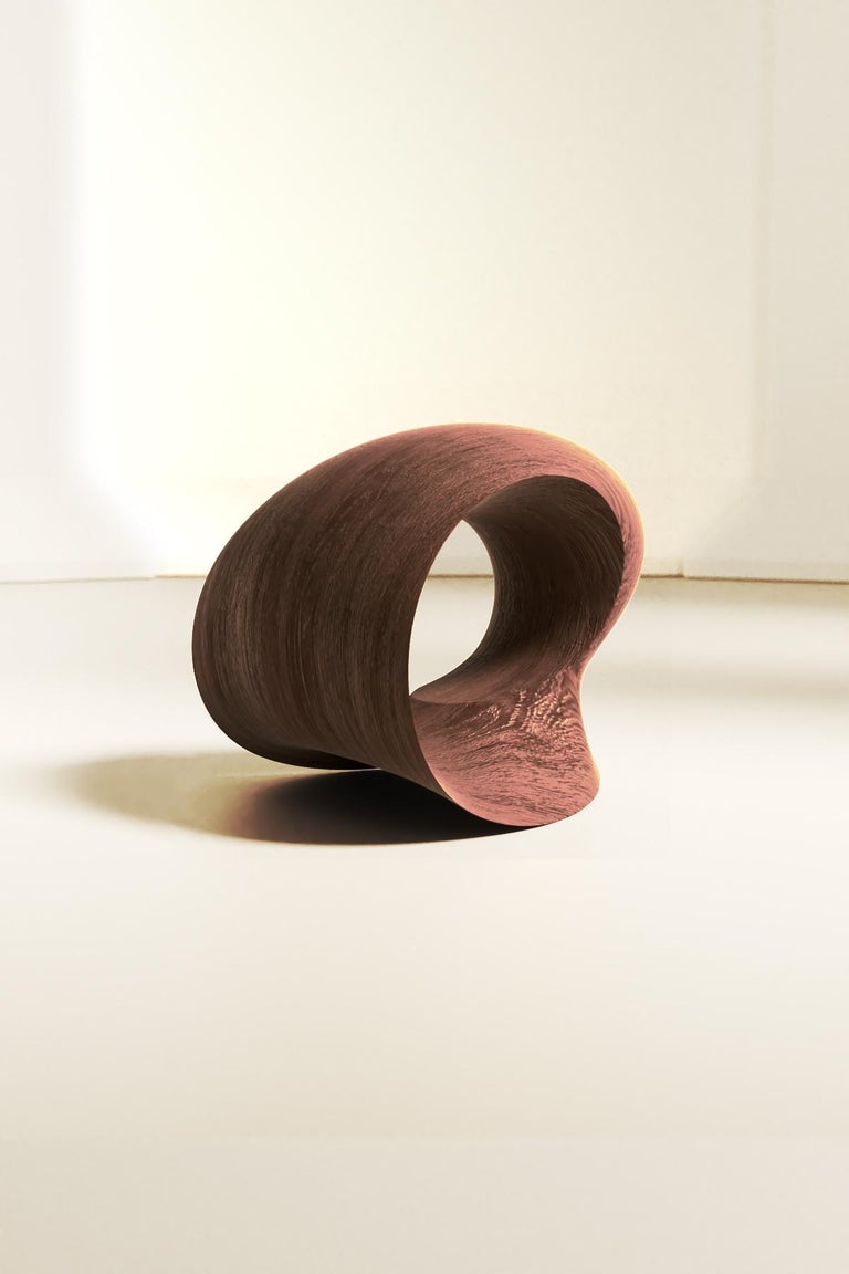 Ouroboros Oak Stool by Luca Gruber For Sale at 1stDibs