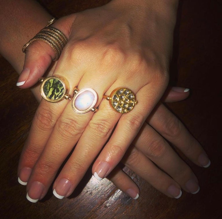 Ouroboros 'Sun,' Diamond Kundan Ring For Sale at 1stDibs