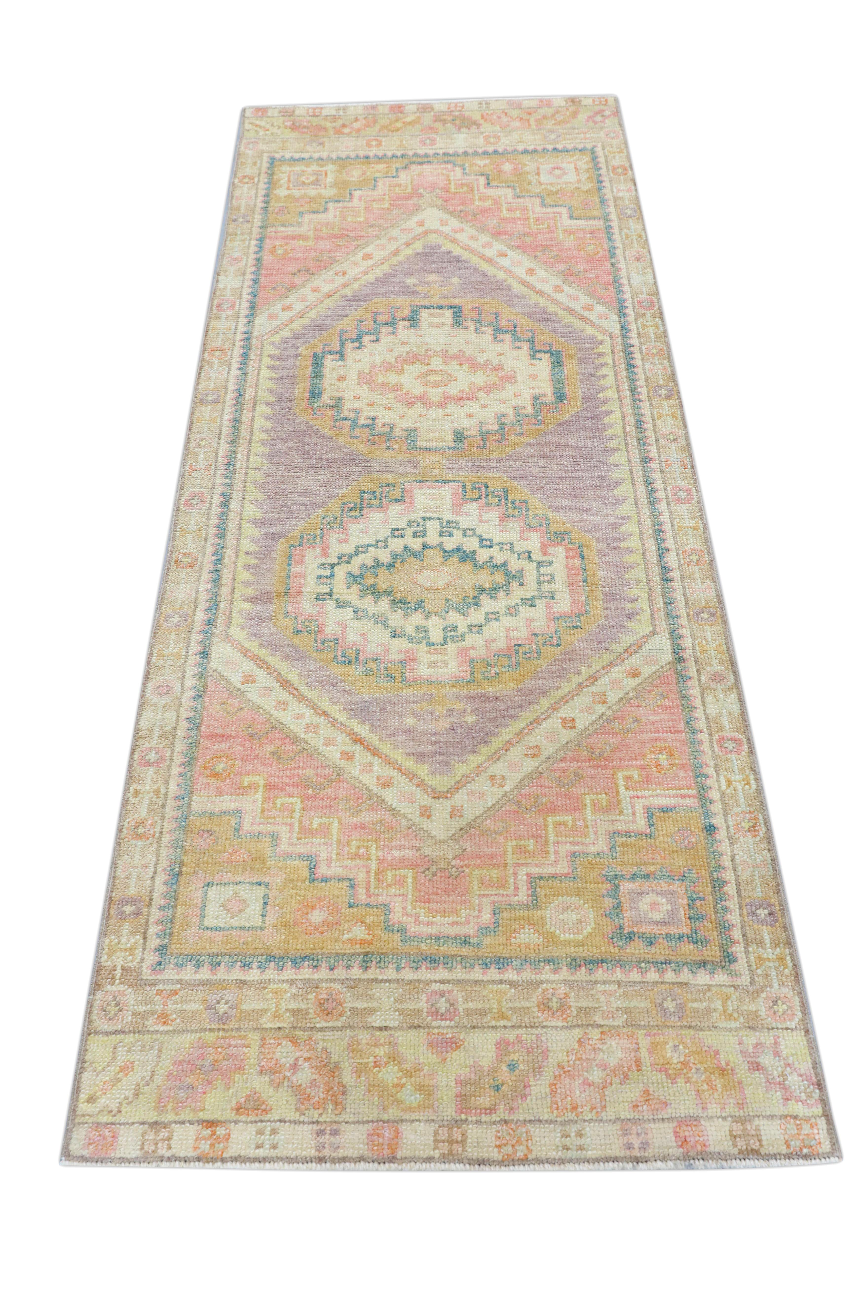 Oushak Rug Oriental Hand Knotted Turkish Oushak 2'10" x 7'4" #4414 For ...