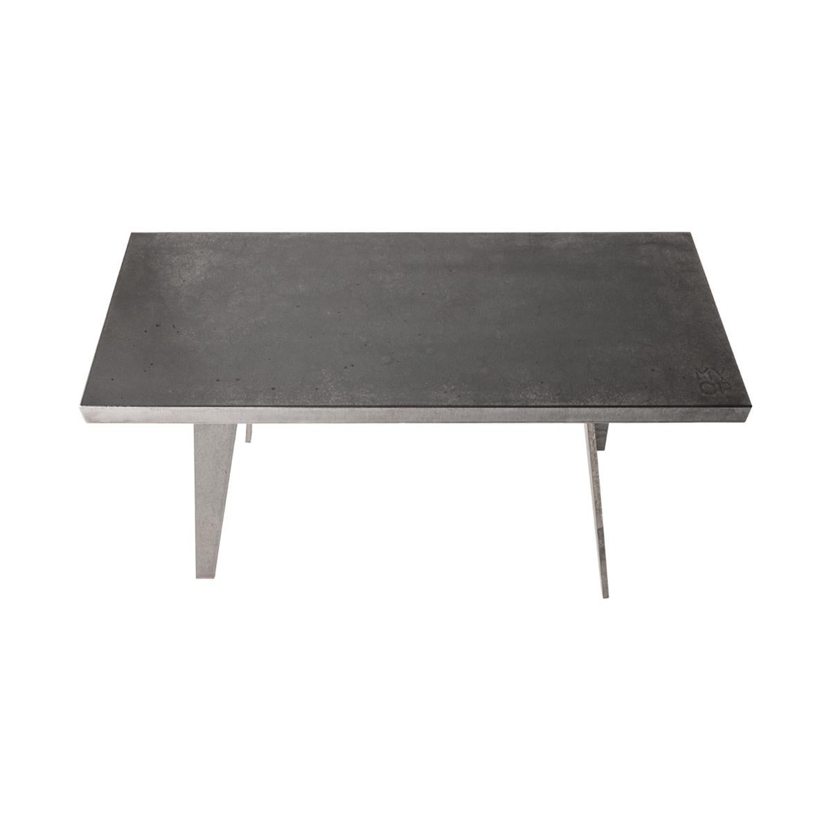 Outdoor Bench in Etna Lava Stone and Steel, Venturae V4, Filodifumo For ...