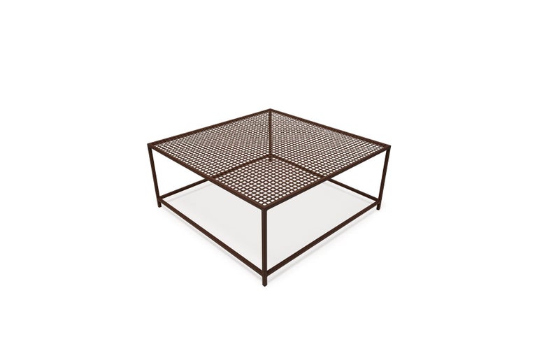 Outdoor Coffee Table with Rust Powdercoat For Sale at 1stDibs