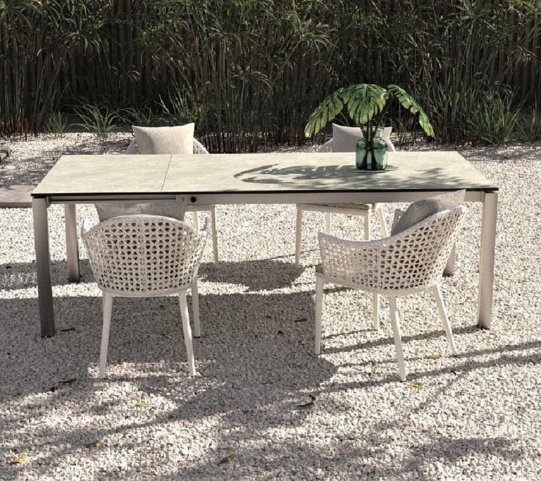 Outdoor Dining Chairs in Seashell Weather Resistant Wicker / Set of 6 ...